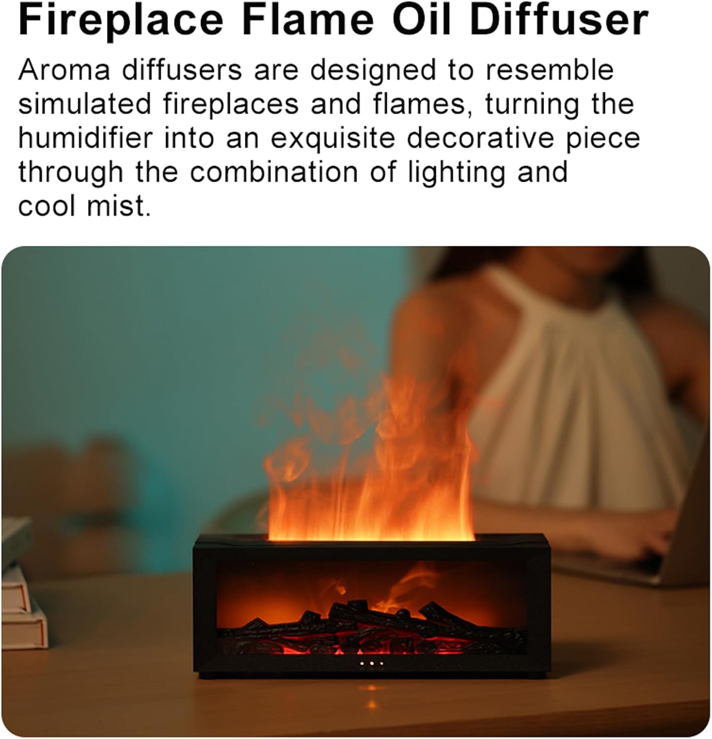 Diffusore Di Oli Essenziali Camino Diffusore Profumo Ambiente Fiamma 1027