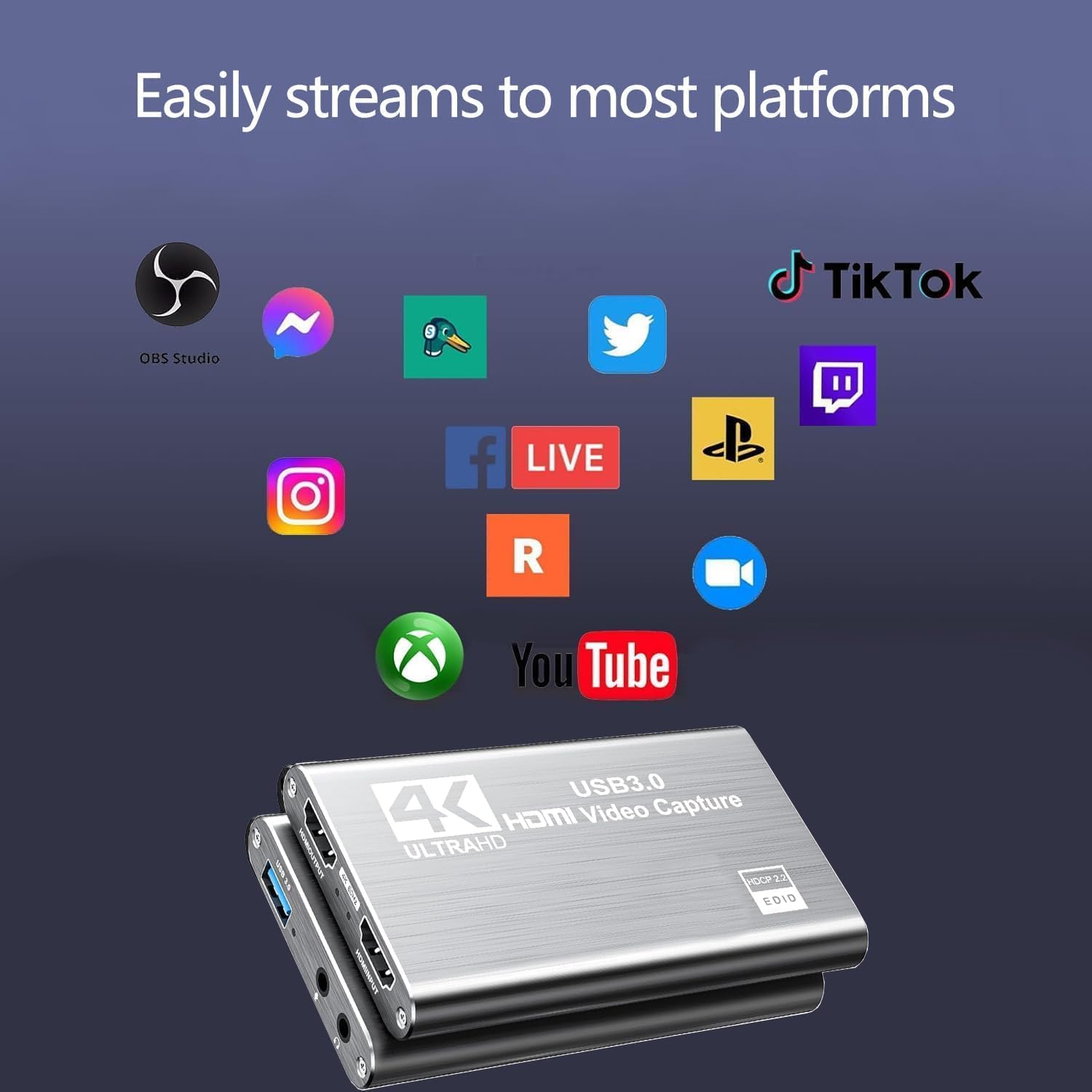 4K HDMI Video Capture Card,USB3.0 1080P 60FPS Video Recorder,Nintendo ...