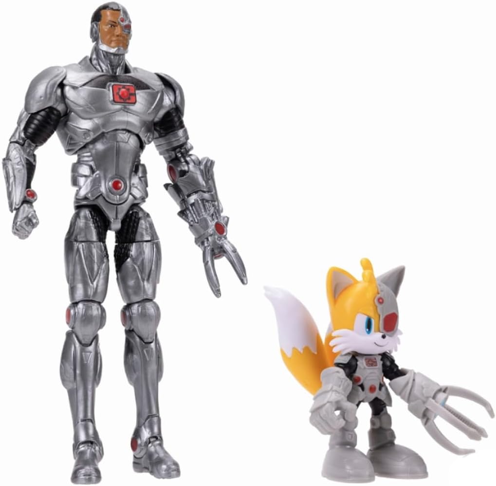 DC x Sonic Tails & Cyborg Action Figure Multipack, Jakks Pacific ...