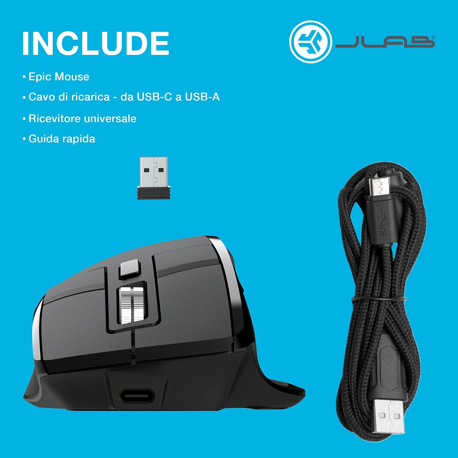 Jlab Epic Mouse - Mouse Wireless Bluetooth Ergonomico | Velz